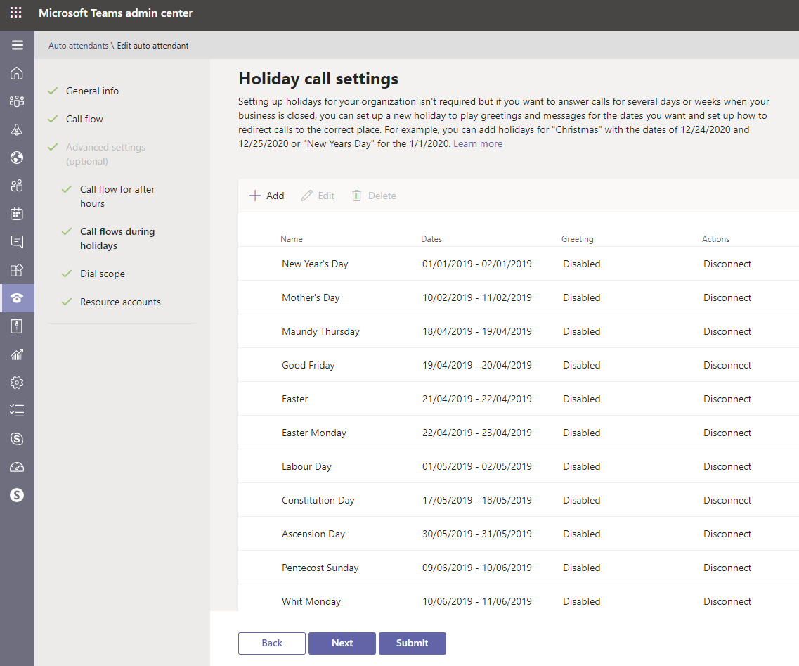Teams Auto Attendant Holiday Schedule Generator | A blog about ...
