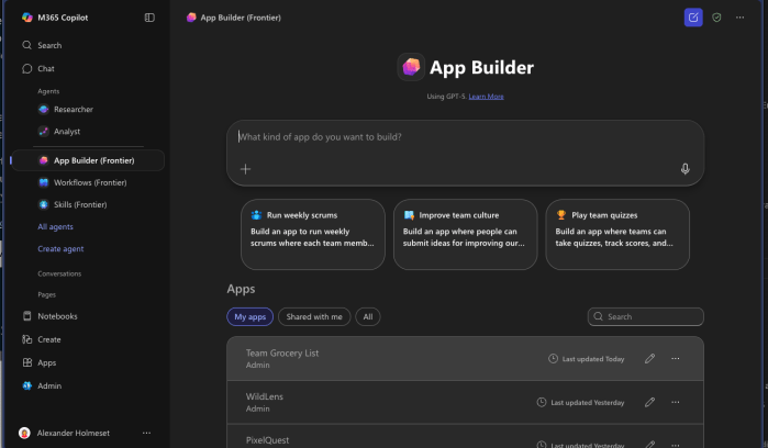 How is the M365 Copilot App Builder put together? | A blog about ...